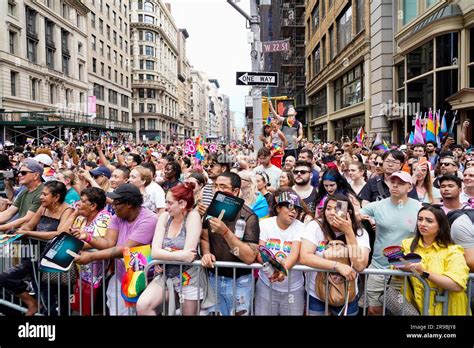 New York New York Usa 25th June 2023 The 2023 Ny Pride Parade Held Along Fifth Avenue In