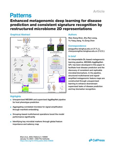 pdf enhanced metagenomic deep learning for disease prediction and consistent signature