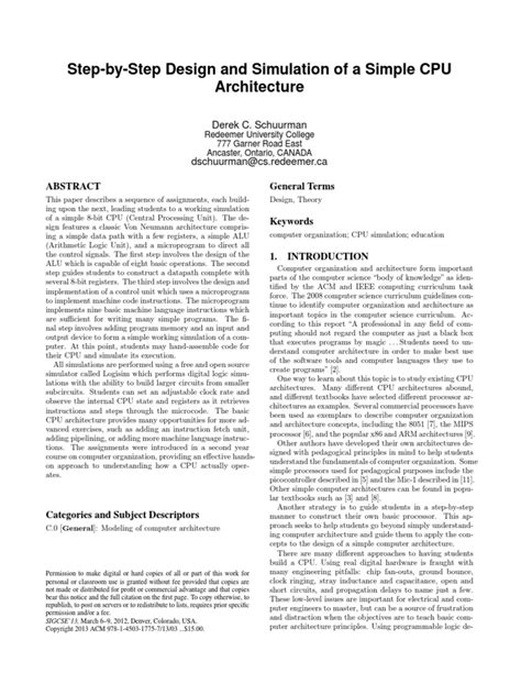 step by step design and simulation of a simple cpu architecture pdf central processing unit