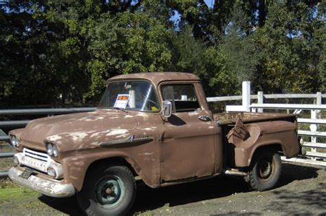 1958 Apache 3100 Stepside Pickup Truck 6 Cyl Brown Manual Gasoline