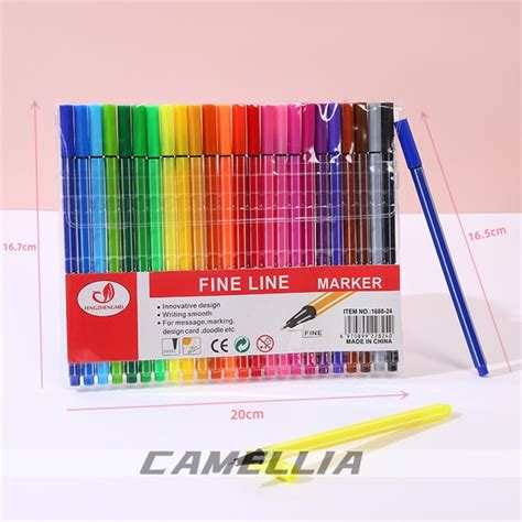 Kit De Canetas 12 24 Cores Fine Line Coloridas Ponta Fina 0 4 Mm
