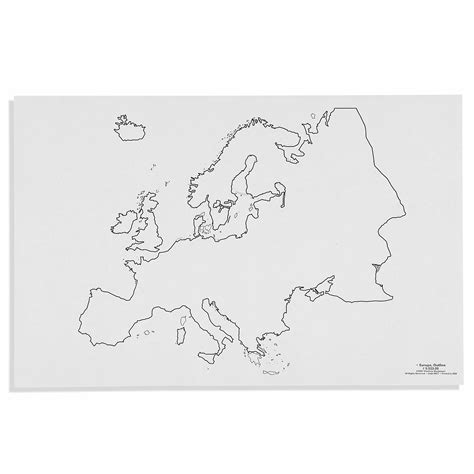 Europa Umriss 50 Geografie Biologie Und Geografie MONTESSORI