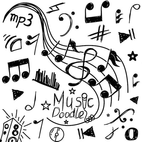 Premium Vector Set Of Music Doodle Vector