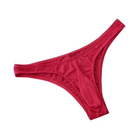 TMOYZQ Mens Thong Low Waist Bikini Underwear Seamless Sexy G String