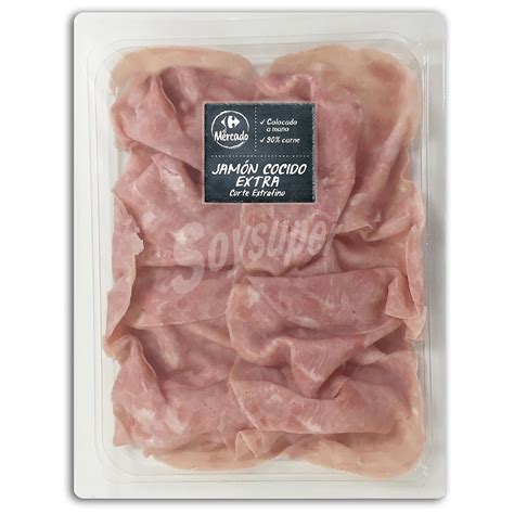 Carrefour Jamón Cocido Extra en lonchas extrafinas Carrefour El Mercado