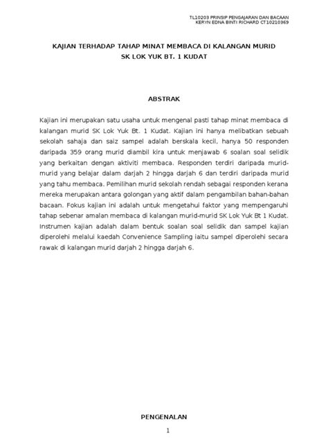 PDF Kajian Terhadap Minat Membaca Di Kalangan Murid Siap DOKUMEN TIPS