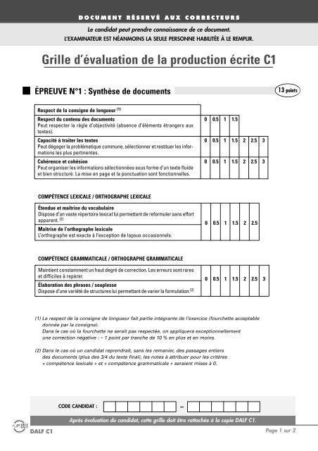 Grille D évaluation Expression écrite Wadaef FR