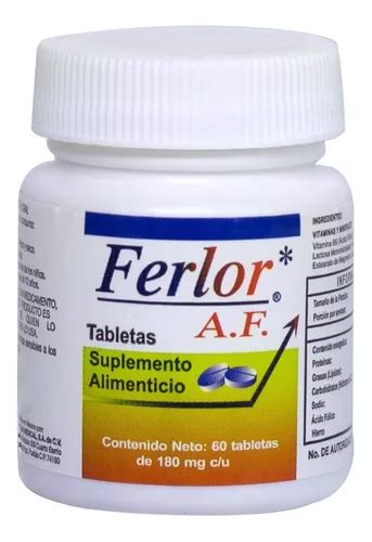 Cido F Lico Y Hierro Ferlor Frasco Con Tabletas Pz Cuotas Sin