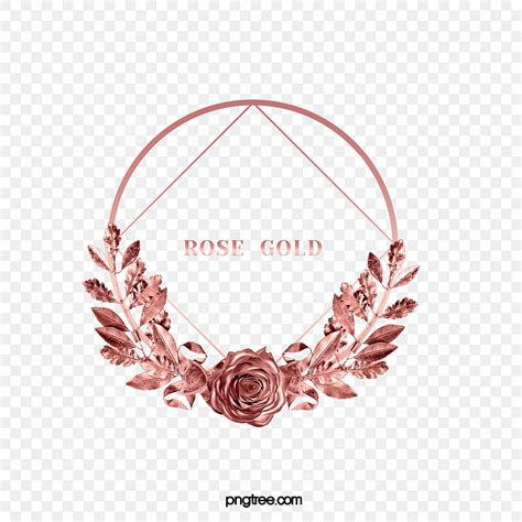Elegant Rose PNG Transparent Elegant Retro Rose Gold Rose Leaf Border