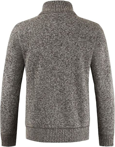 Mens Fleece Lined Cable Knitted Zip Up Cardigan Warm Winter Outerwear