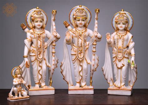 Rama Darbar Statue Handmade White Marble Rama Darbar Statue