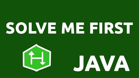 solve me first hackerrank solution java youtube