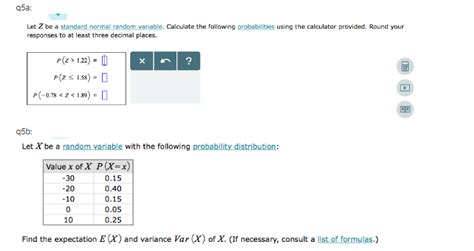 solved let z be a standard normal random variable calculate the 1 answer transtutors