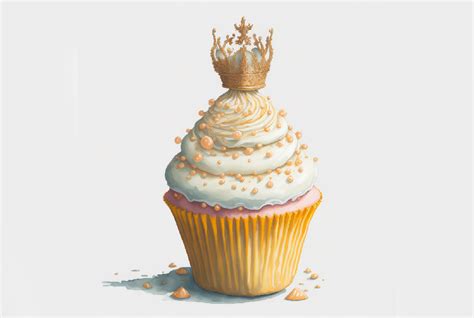 Watercolor Queen Princess Birthday Cake Graphic By Ane Creative Fabrica