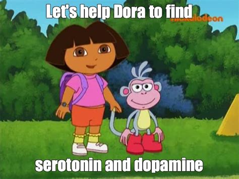 Meme Let S Help Dora To Find Serotonin And Dopamine All Templates