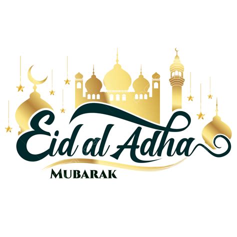 Eid Al Adha Vector PNG Images Eid Al Adha Mubarak Greetings Golden