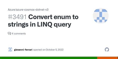 Convert Enum To Strings In LINQ Query Issue 3491 Azure Azure