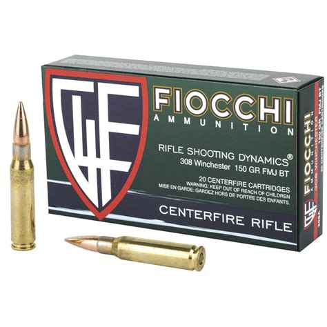 Fiocchi 308 Winchester 150gr FMJ Ammo The Mag Shack