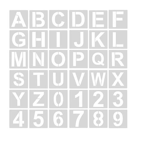 Buy AIEX 36pcs Letter Stencils 3inch Reusable Plastic Letter Number