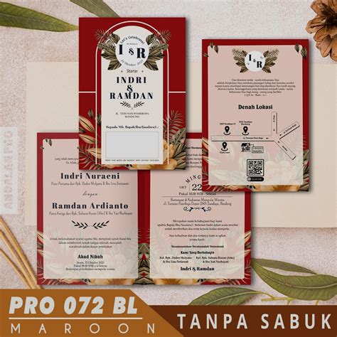 Jual Kode Toko S Pro Bl Maroon Cetak Undangan Termurah