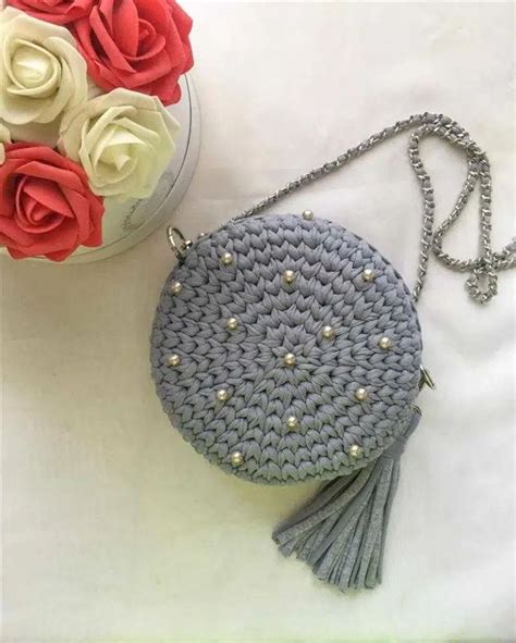 80 Modelos de Bolsa de crochê redonda acabamento perfeito