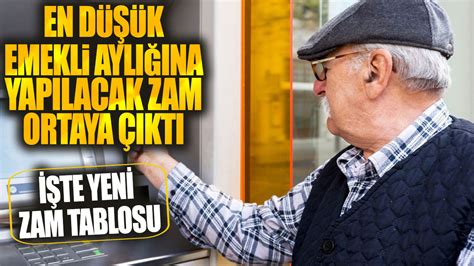 En D K Emekli Ayl Na Yap Lacak Zam Ortaya Kt Te Yeni Zam Tablosu