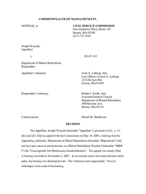 Fillable Online Sample Answer To Civil Complaint Massachusetts Fax