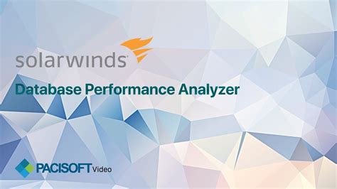 solarwinds database performance analyzer youtube