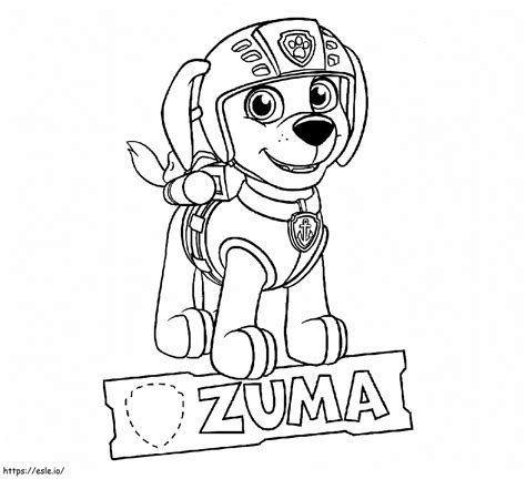 Zuma Paw Patrol Coloring Page