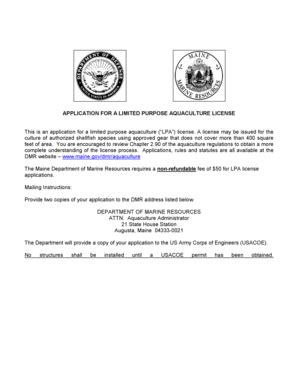 Fillable Online Maine LPA APPLICATION Form Doc Maine Fax Email Print