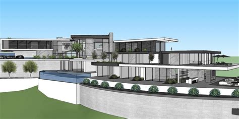Square Foot Proposed Modern Mega Mansion In Beverly Hills Ca