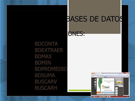 Calaméo funciones de bases de datos