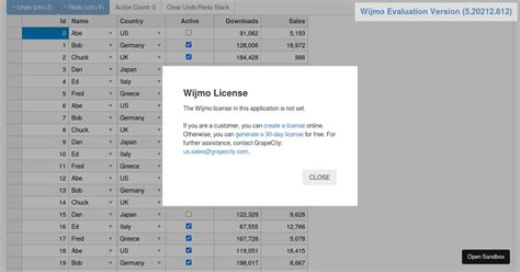 wijmo vue forked codesandbox