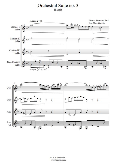 Suite n 3 en ré majeur BWV 1068 II Air sur la corde de sol Bach