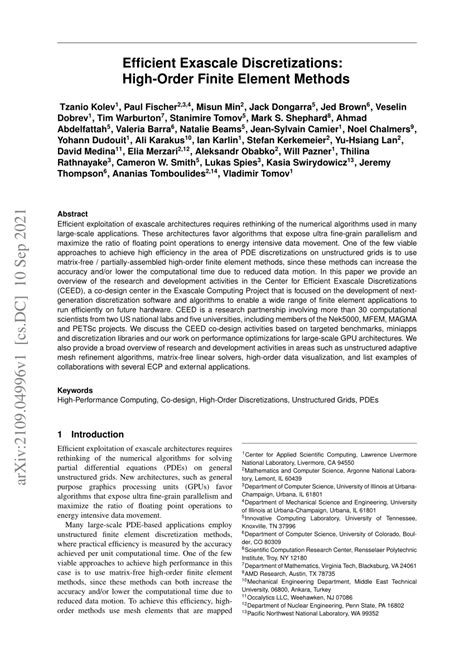 pdf efficient exascale discretizations high order finite element methods
