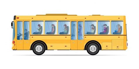 Pasajeros que viajan en autobús público Premium Vector Freepik