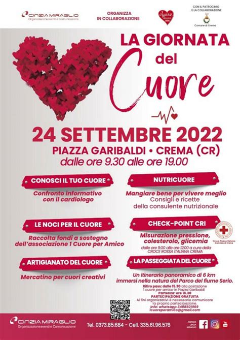 CREMA CR PIAZZA GARIBALDI GIORNATA DEL CUORE 24 SETTEMBRE 2022