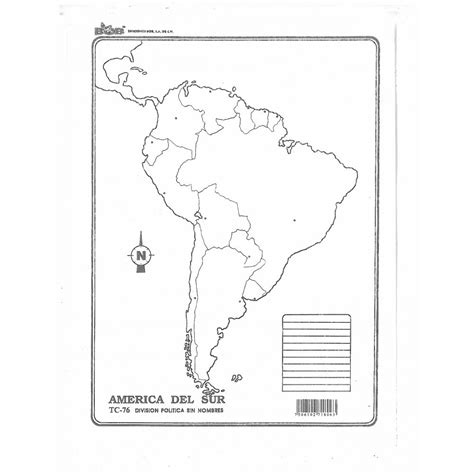 Mapa America Sur Media Cartulina C Div S Nom Papeleria Wiki