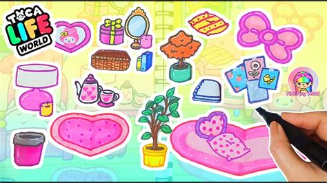 Toca Boca My Melody Room Diy Tutorial Part Props Toca Life Paper The