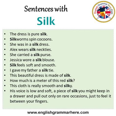 Sentences With Silk Silk In A Sentence In English Sentences For Silk