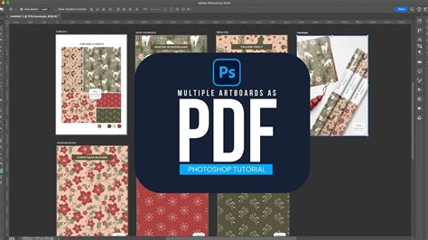 create a multipage pdf from your artboards in photoshop youtube