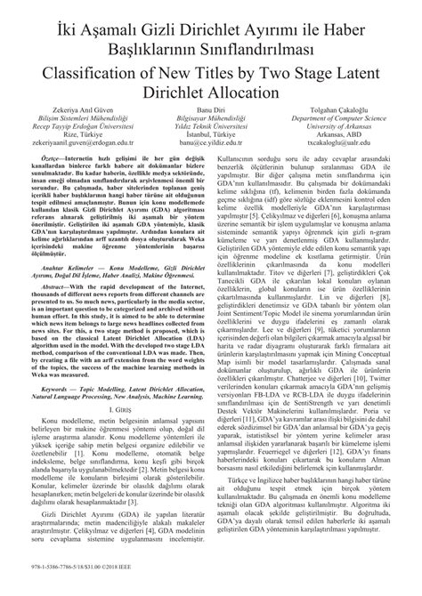 pdf classification of new titles by two stage latent dirichlet allocation