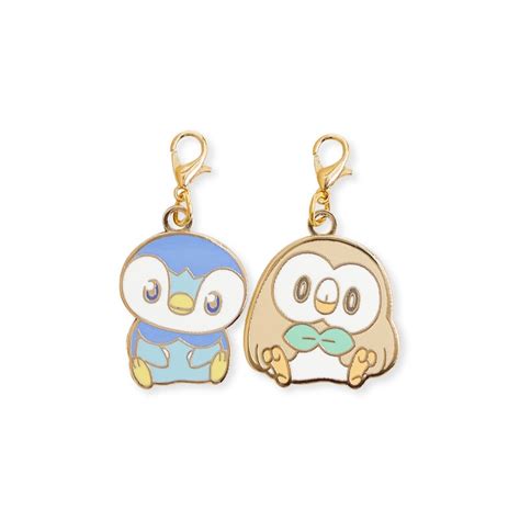Keychains Set Piplup Rowlet Pokémon Poképeace Meccha Japan