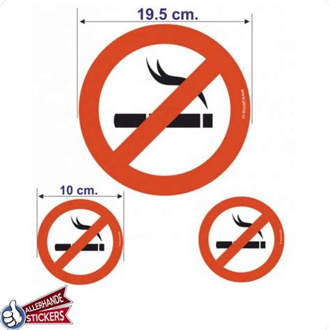 Verboden Te Roken Stickers Rond Set 3 Stuks B Bol