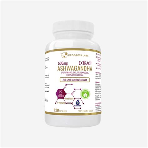 Ashwagandha Ekstrakt 500mg 9 Withanolides Żeń Szeń Indyjski 120