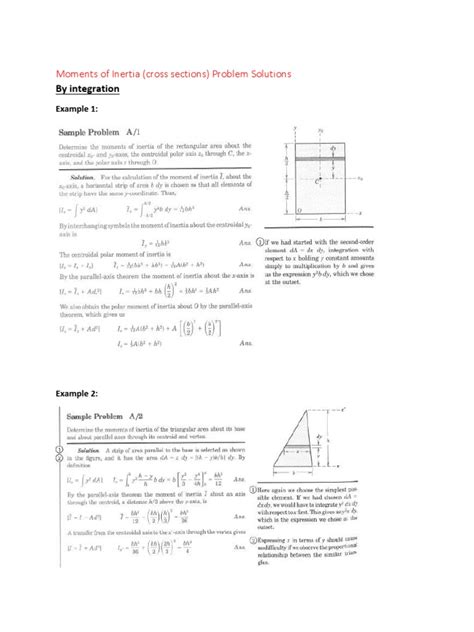 moments of inertia problem solutions pdf pdf