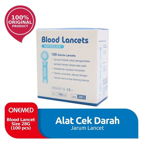 Jual Onemed Blood Lancet 28G Isi 100 Shopee Indonesia