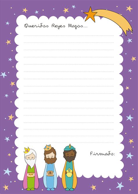 Cartas para los Reyes Magos y Papá Noel descargar imprimir o enviar