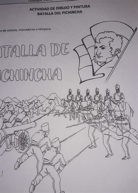 Batalla De Pichincha Para Dibujar