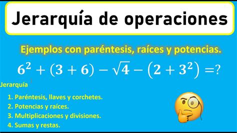 Operaciones Con Par Ntesis Y Potencias Jerarqu A De Operaciones The
